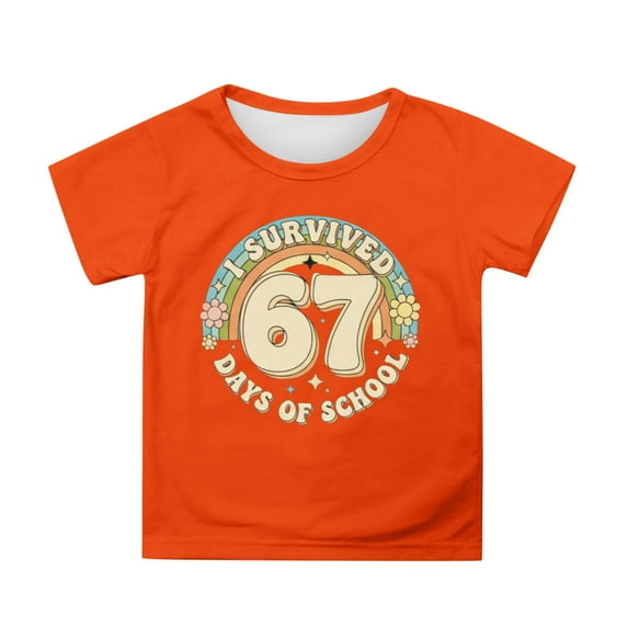 Curuila Kids Toddler Girls Boys T Shirts Letter Print Short Sleeve ...