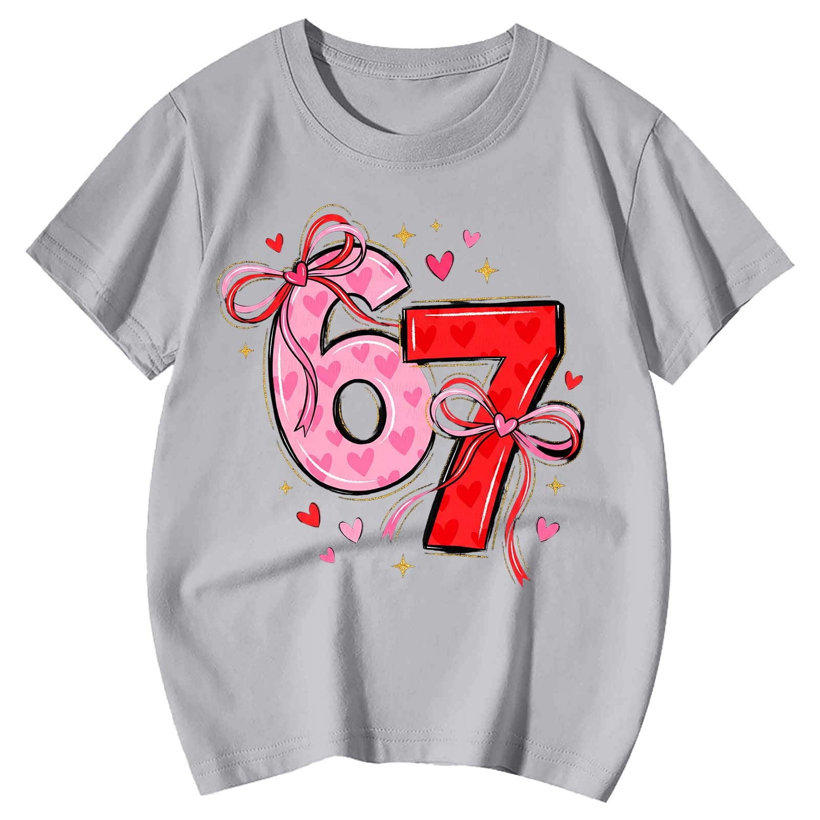 Curuila Kids Toddler Girls Boys T Shirts Summer Number Print Short ...