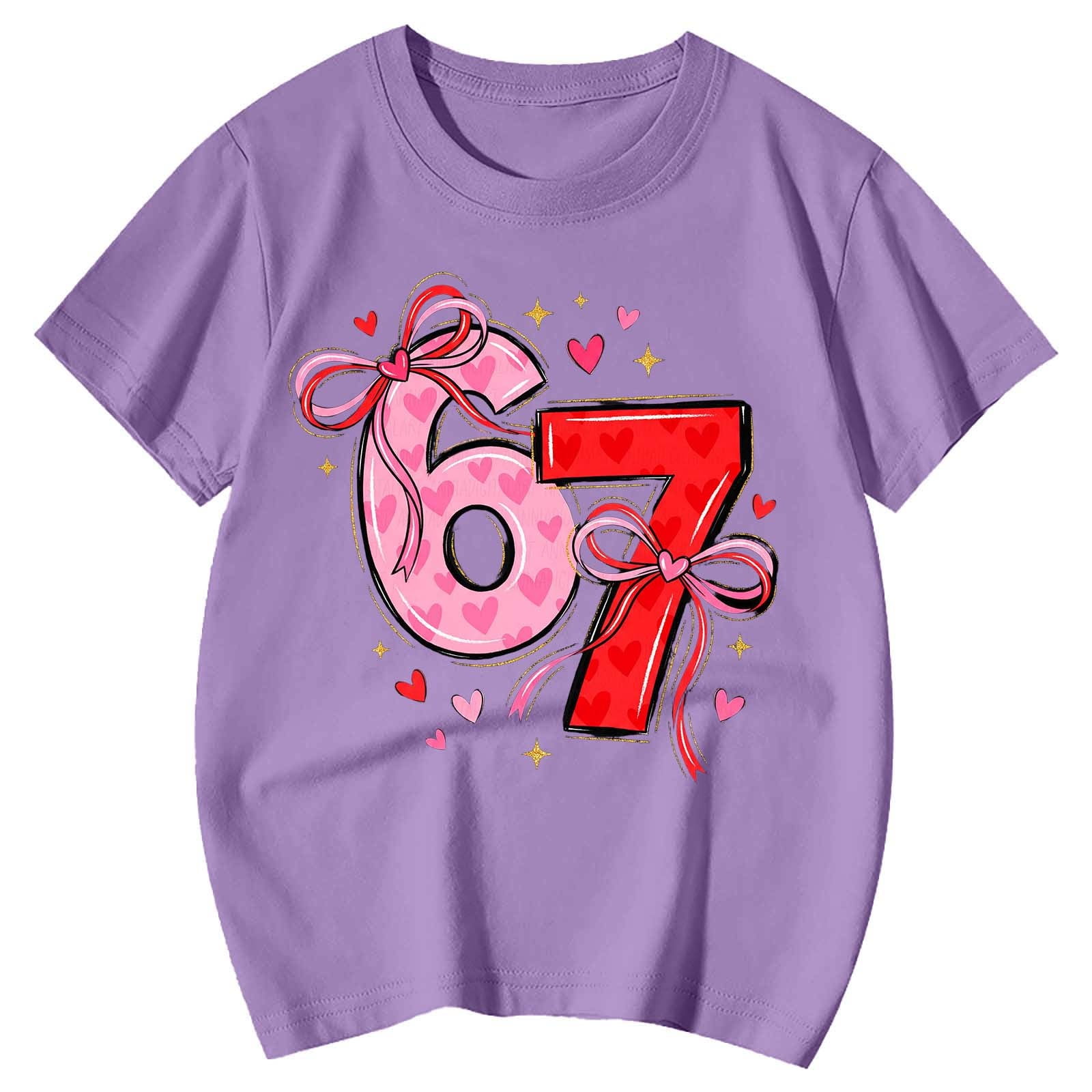 Curuila Kids Toddler Girls Boys T Shirts Summer Number Print Short ...