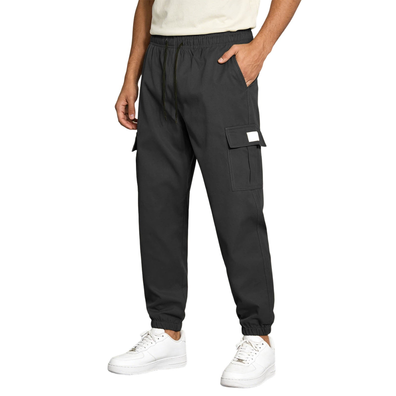 Curuila Mens Pants With Pocket For Outdoor Spring Summer Solid Color ...