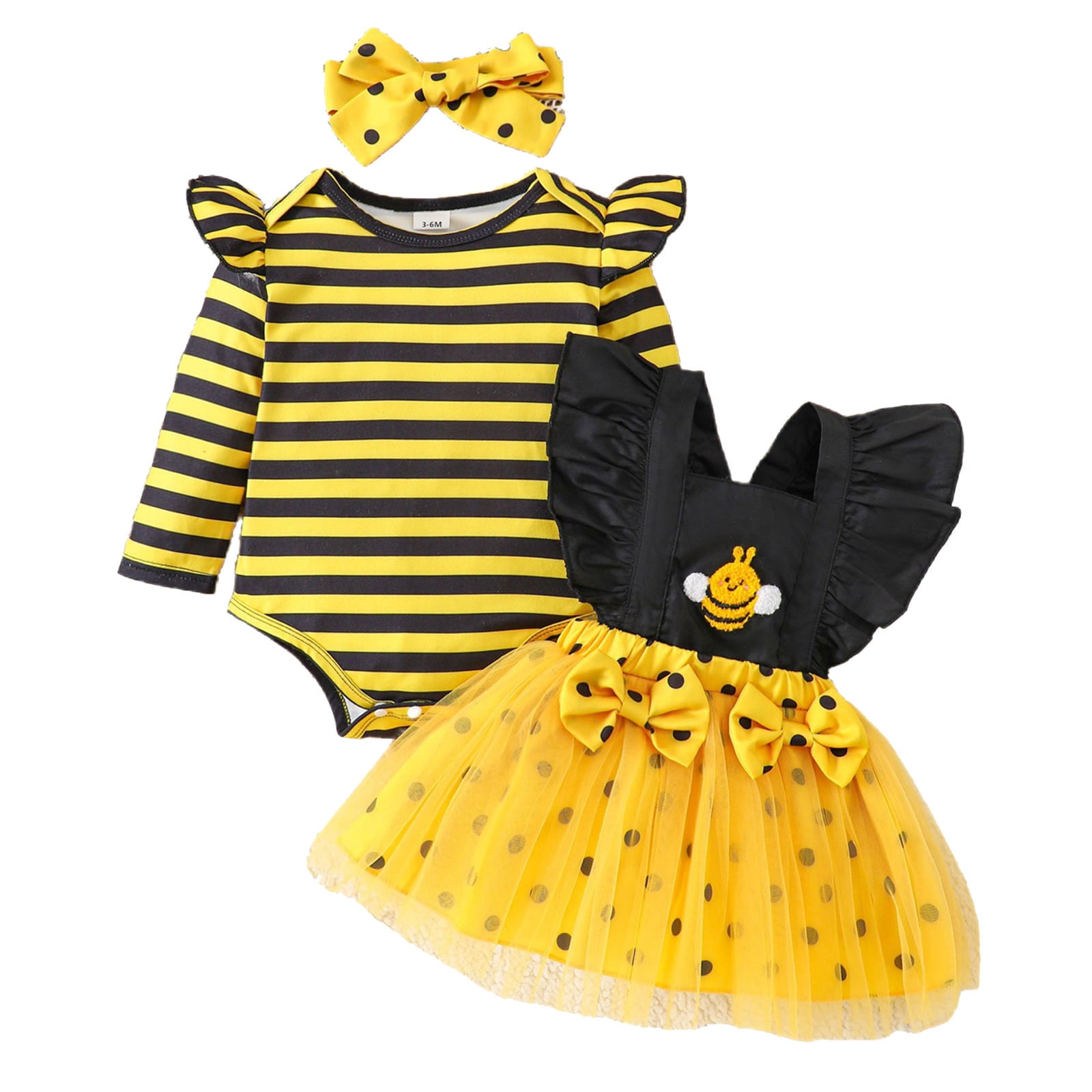 Curuila Newborn Girls Two Piece Set Long Sleeve Striped Prints Crew ...