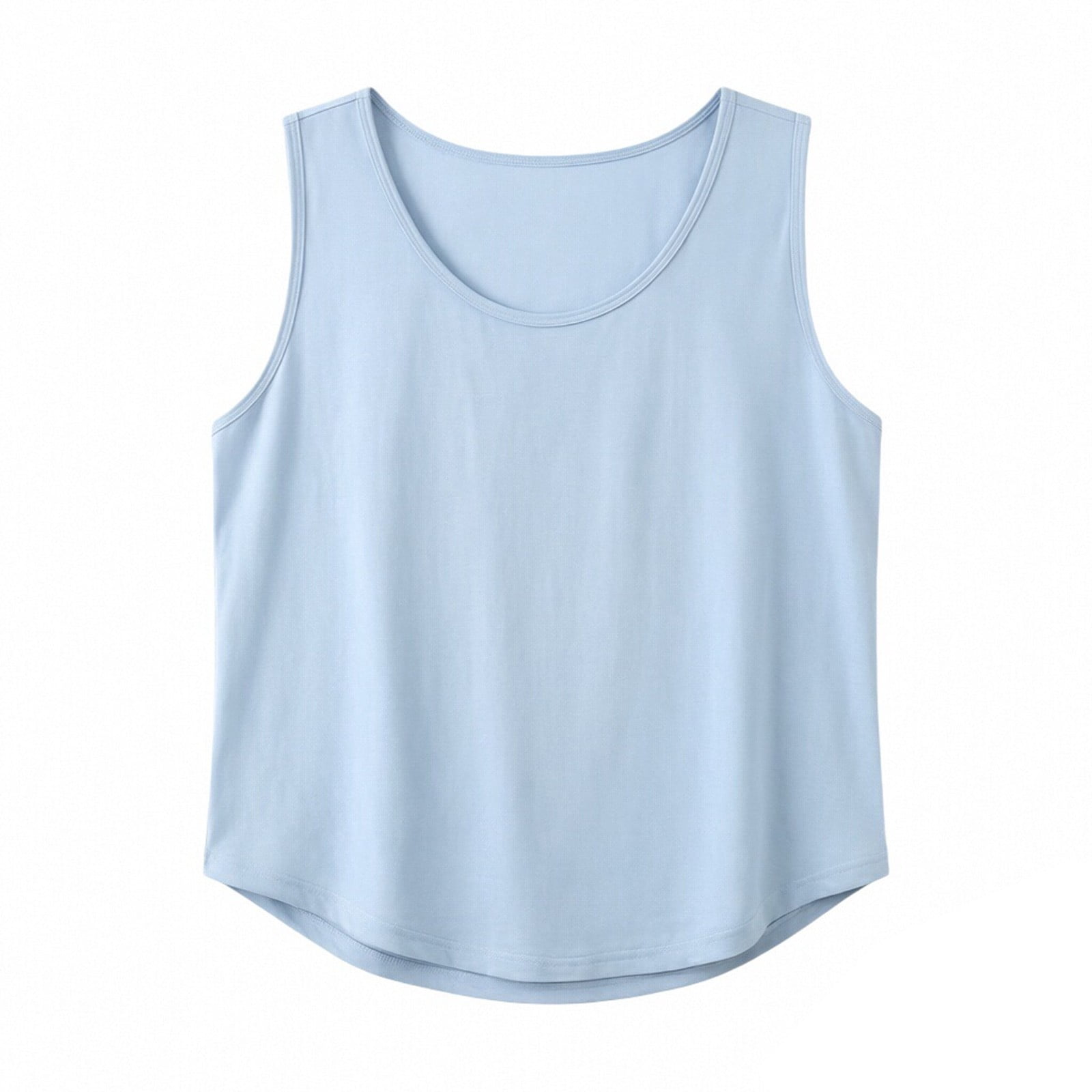 Curuila Tank Tops For Women Sleeveless Solid Color Summer Crew Neck ...
