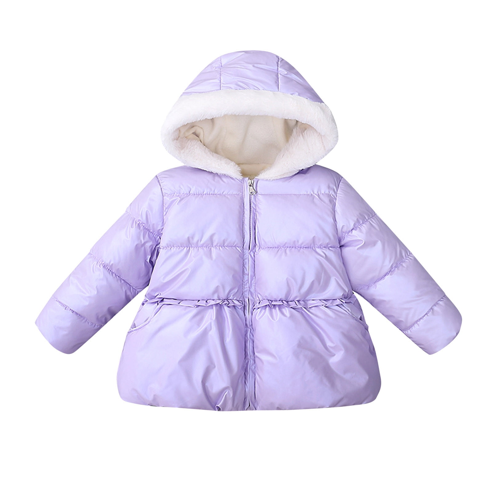 Curuila Toddler Boys Girls Coats Long Sleeve Autumn Winter Solid Color Jacket With Zipper Hooded ...