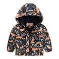 Curuila Toddler Boys Girls Coats Long Sleeve Cartoon Print Zipper Hooded Jacket Lightweight Mid ...
