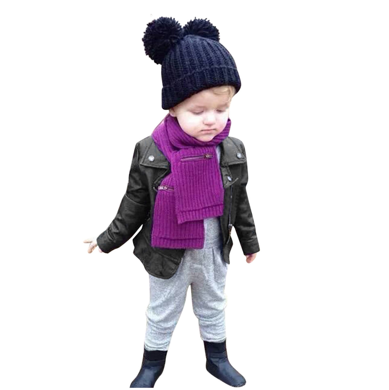 Curuila Toddler Boys Girls Outwear Long Sleeve Solid Color Coat With Zipper Clothes Autumn Short ...