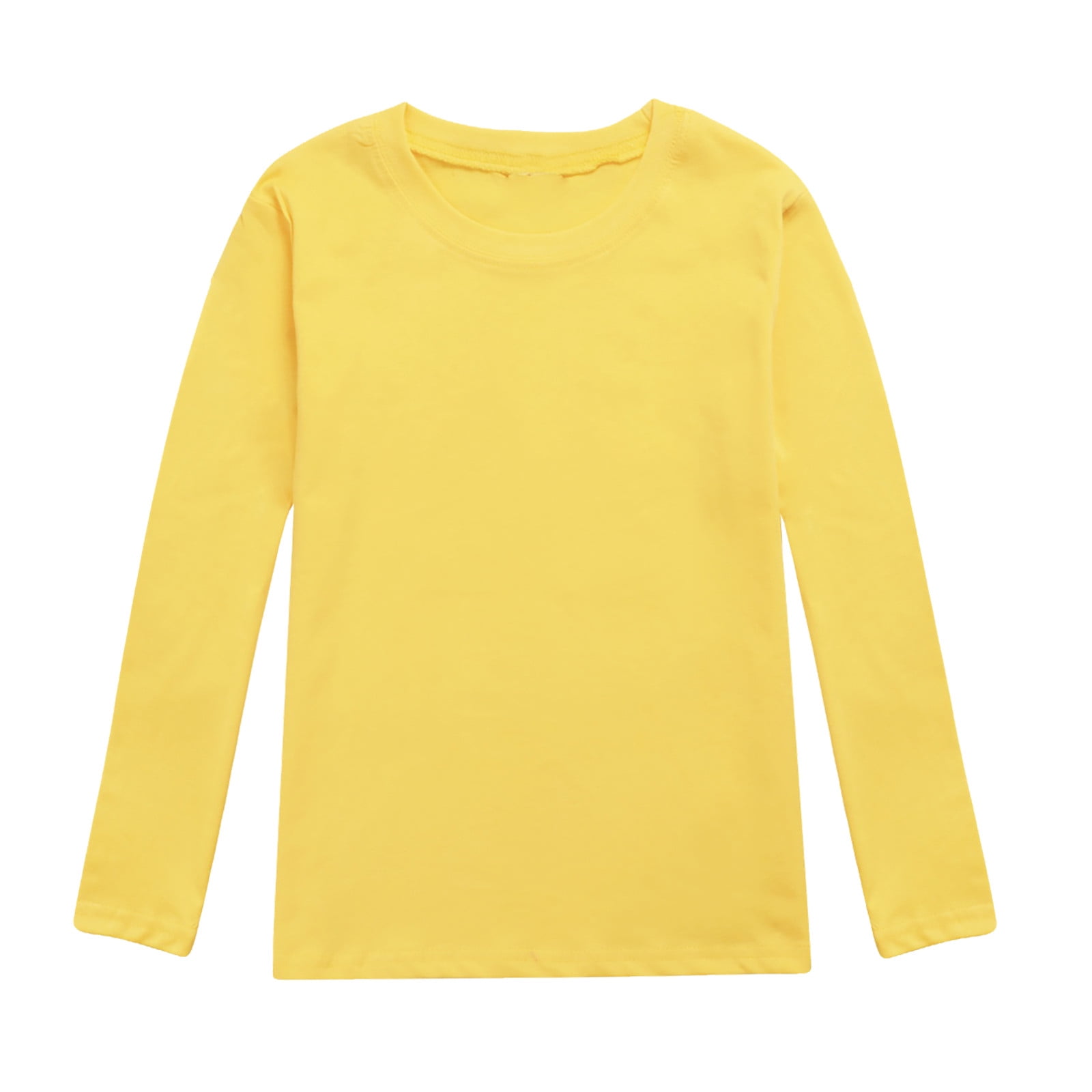 Curuila Toddler Boys Girls Tops Long Sleeve Solid Color Crew Neck ...