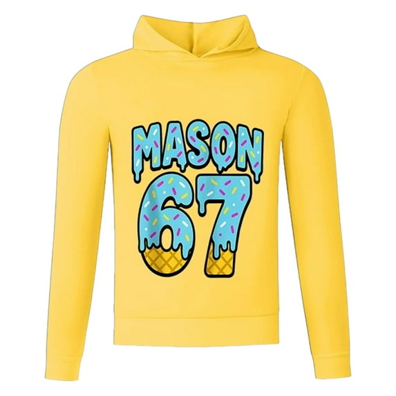 Curuila Toddler Girls Boys Hooded Sweatshirt Letter Print Long Sleeve ...