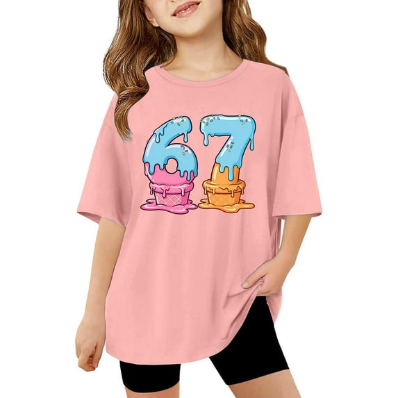 Curuila Toddler Girls Boys T Shirts Cute Cartoon Number Print Short ...