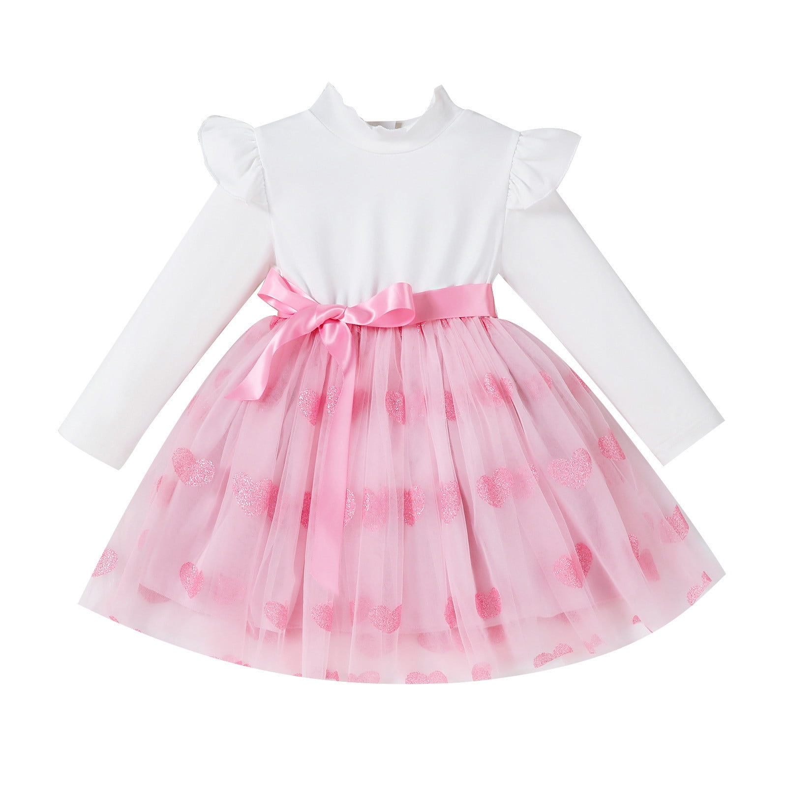Curuila Toddler Girls Dress Long Sleeve Crew Neck Prints Dance Party ...