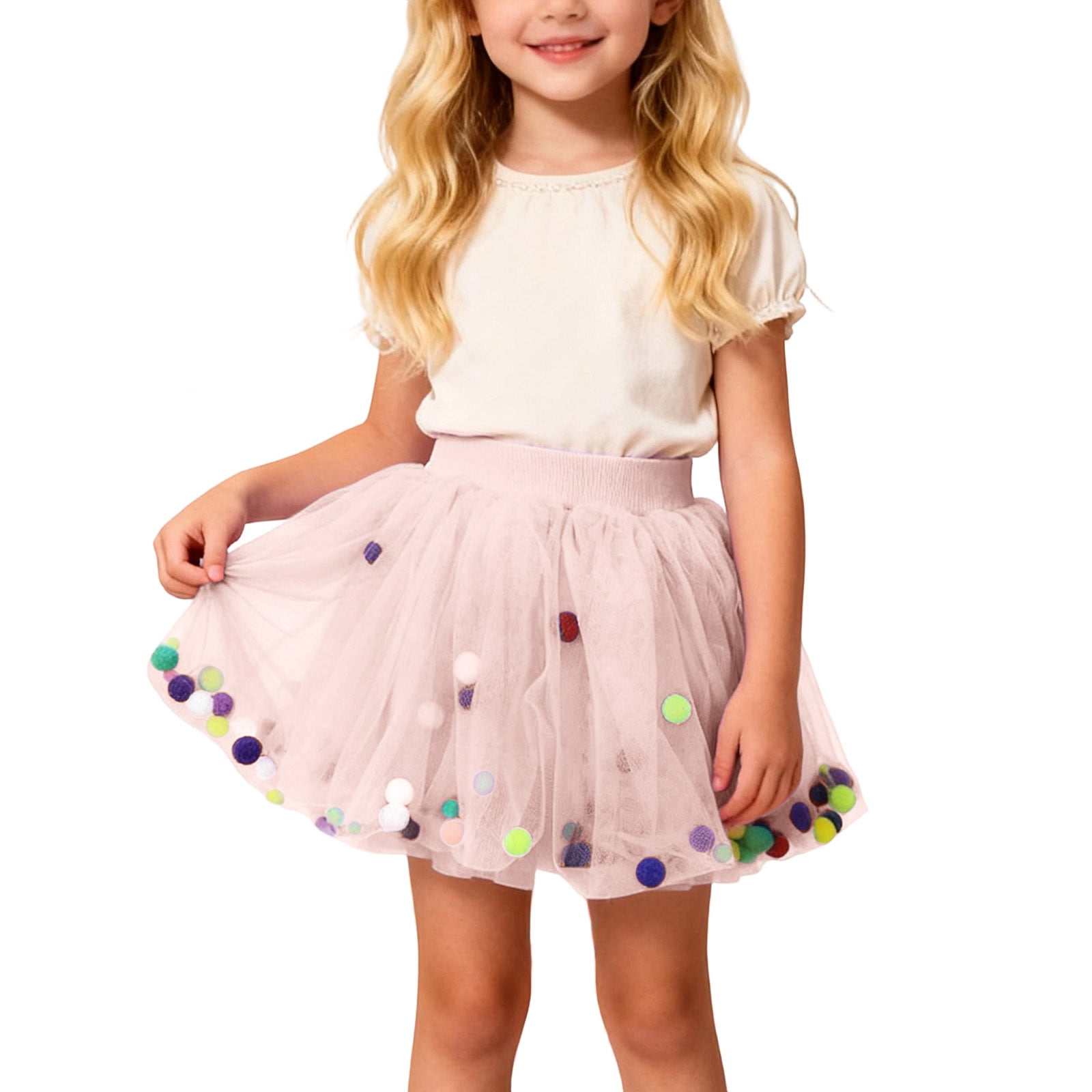 Curuila Toddler Girls Tutu Skirt Mardi Gras Solid Color Carnival ...
