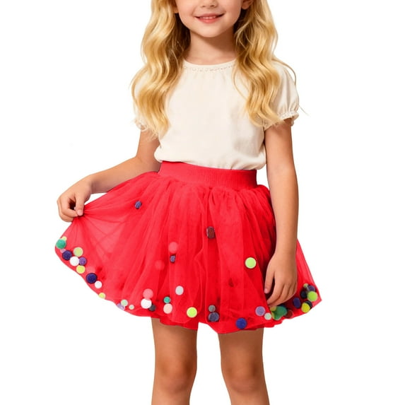Curuila Toddler Girls Tutu Skirt Mardi Gras Solid Color Carnival ...