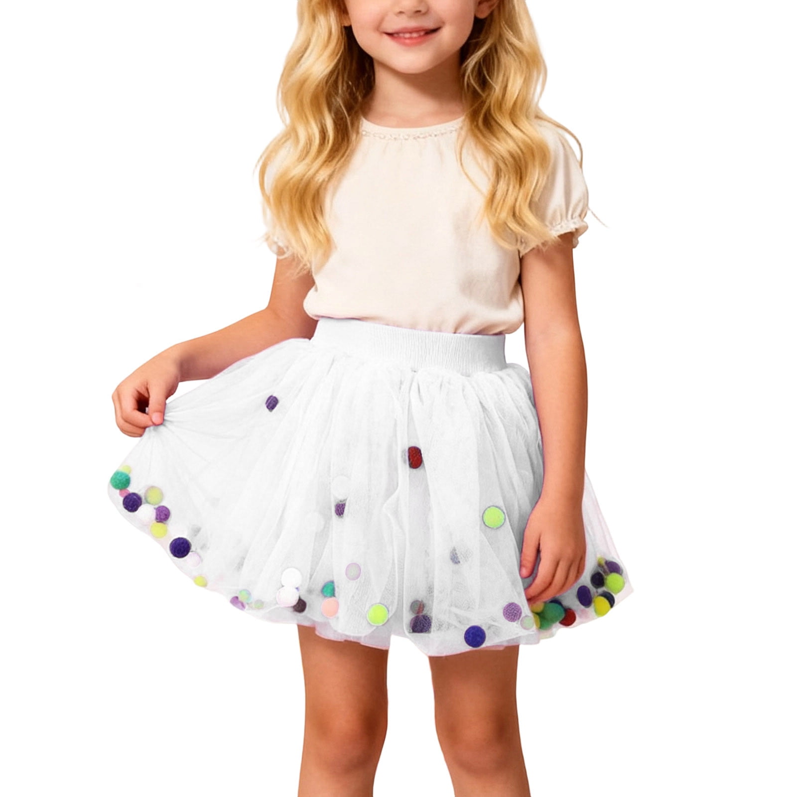 Curuila Toddler Girls Tutu Skirt Mardi Gras Solid Color Carnival ...