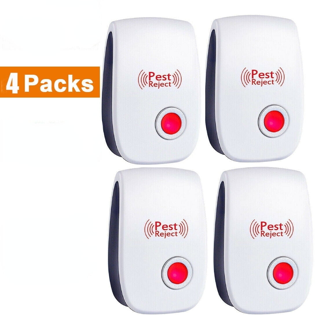 Curuk 4-Pack Ultrasonic Pest Repeller Control Electronic Repellent Mice ...