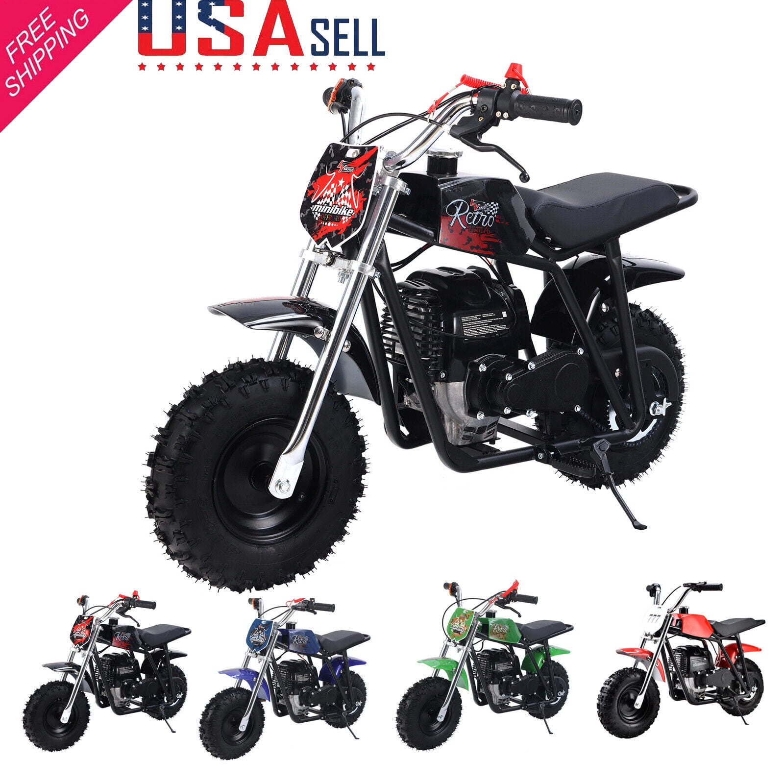 Curuk MT-6 Gas Power 40cc 4 Stroke Dirt Bike for Kids Pull Start Off ...