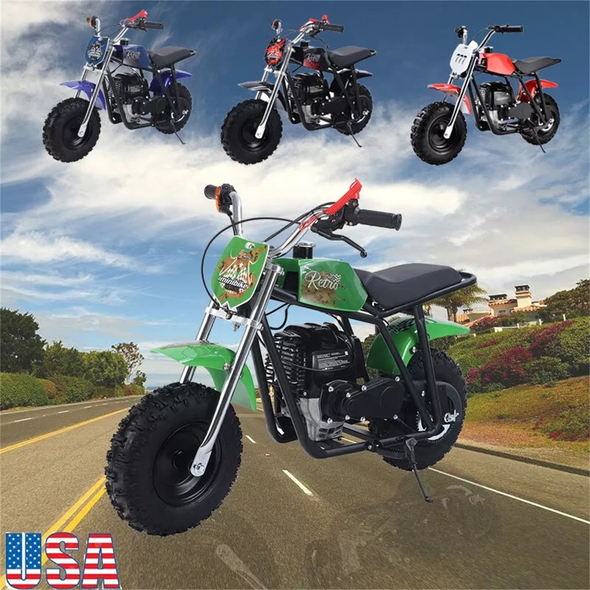 Curuk MT-6 Gas Power 40cc 4 Stroke Dirt Bike for Kids Pull Start Off ...