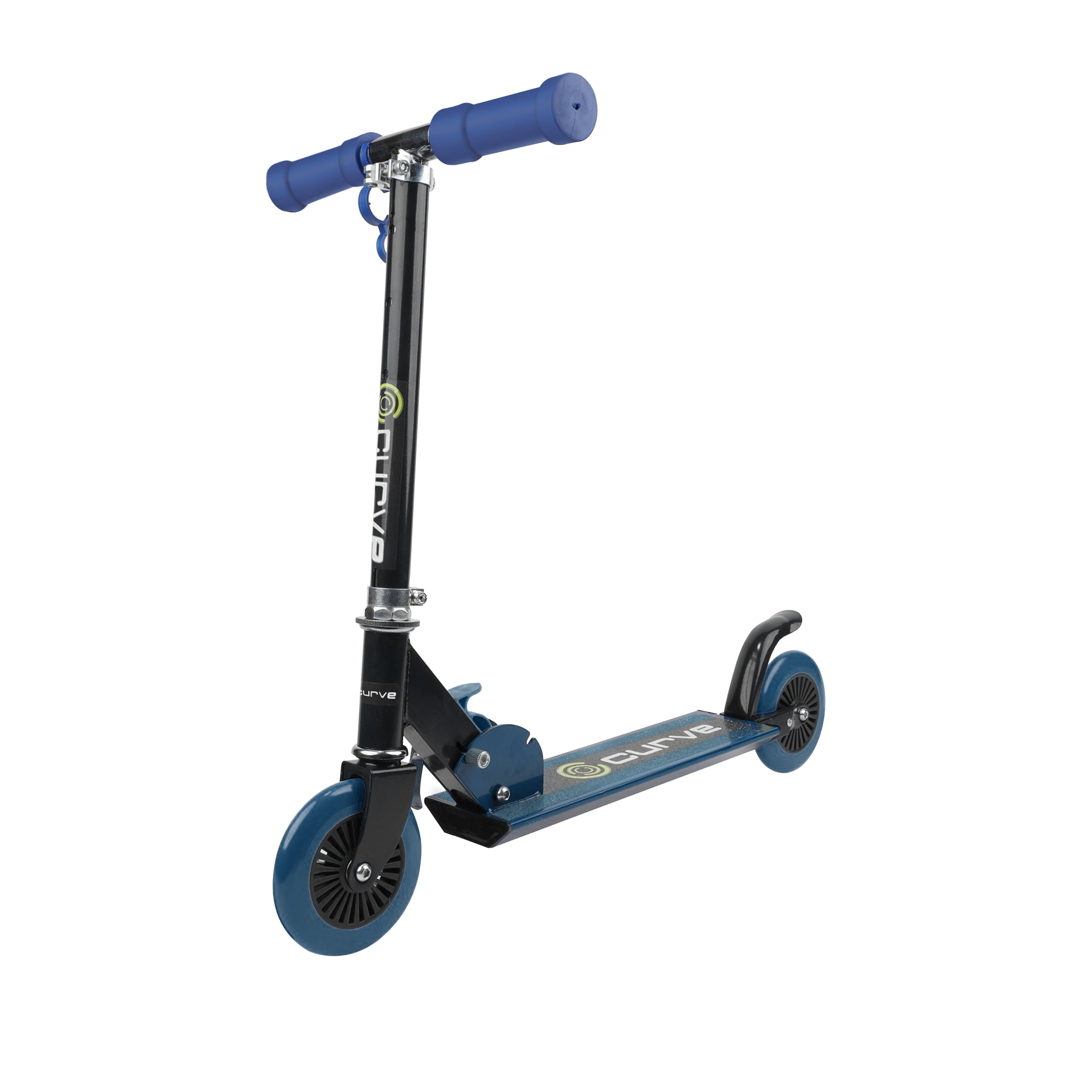 Curve Blue Folding Kick Scooter - Lightweight - Walmart.com
