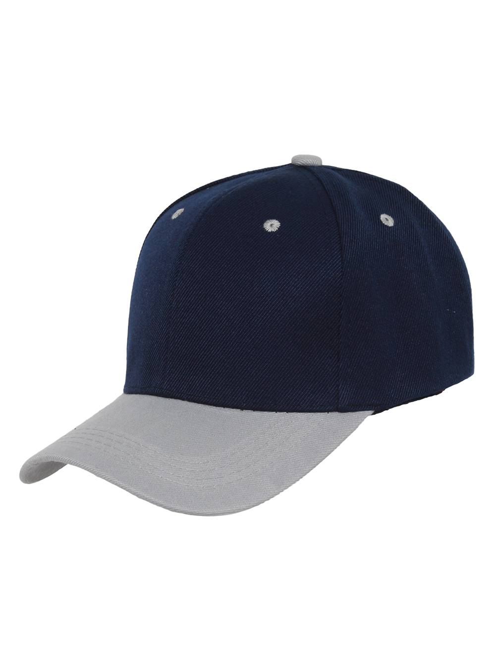 Curve Bill Adjustable Baseball Cap, Navy/Silver - Walmart.com