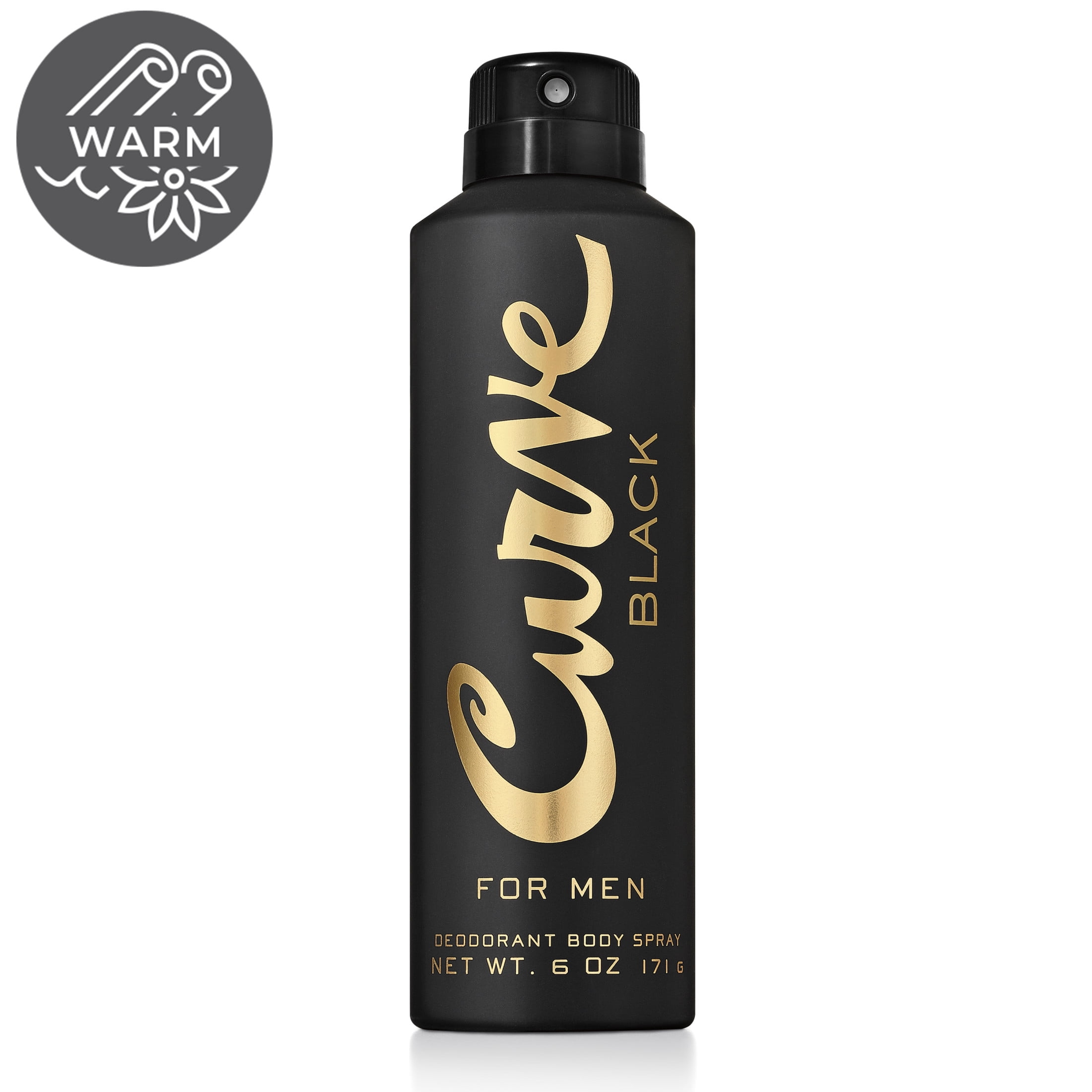 Curve Black, Deodorant Body Spray for Men, 6.0 oz - Walmart.com