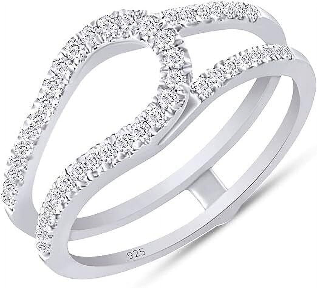 Curve Enhancer Guard Jacket Wrap Insert Ring 2.2 Ct Diamond 14K White ...