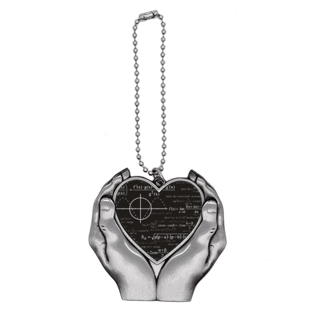 Curve Graphs Mathematical Formula Calculations Car Keychain Heart ...