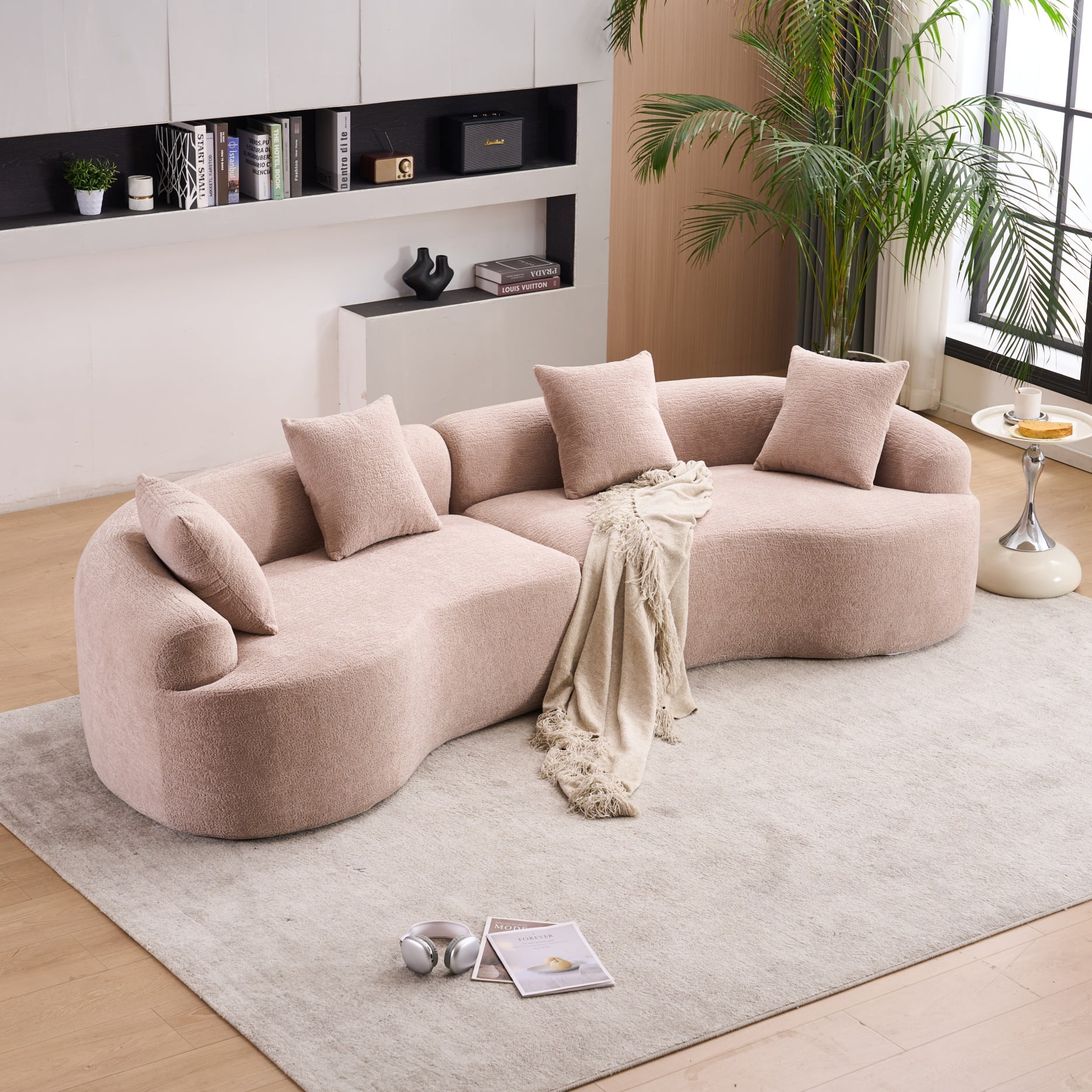 Curve Modular Sofa Couch - Deep Seat Cloud Couch, No Assembly Required ...