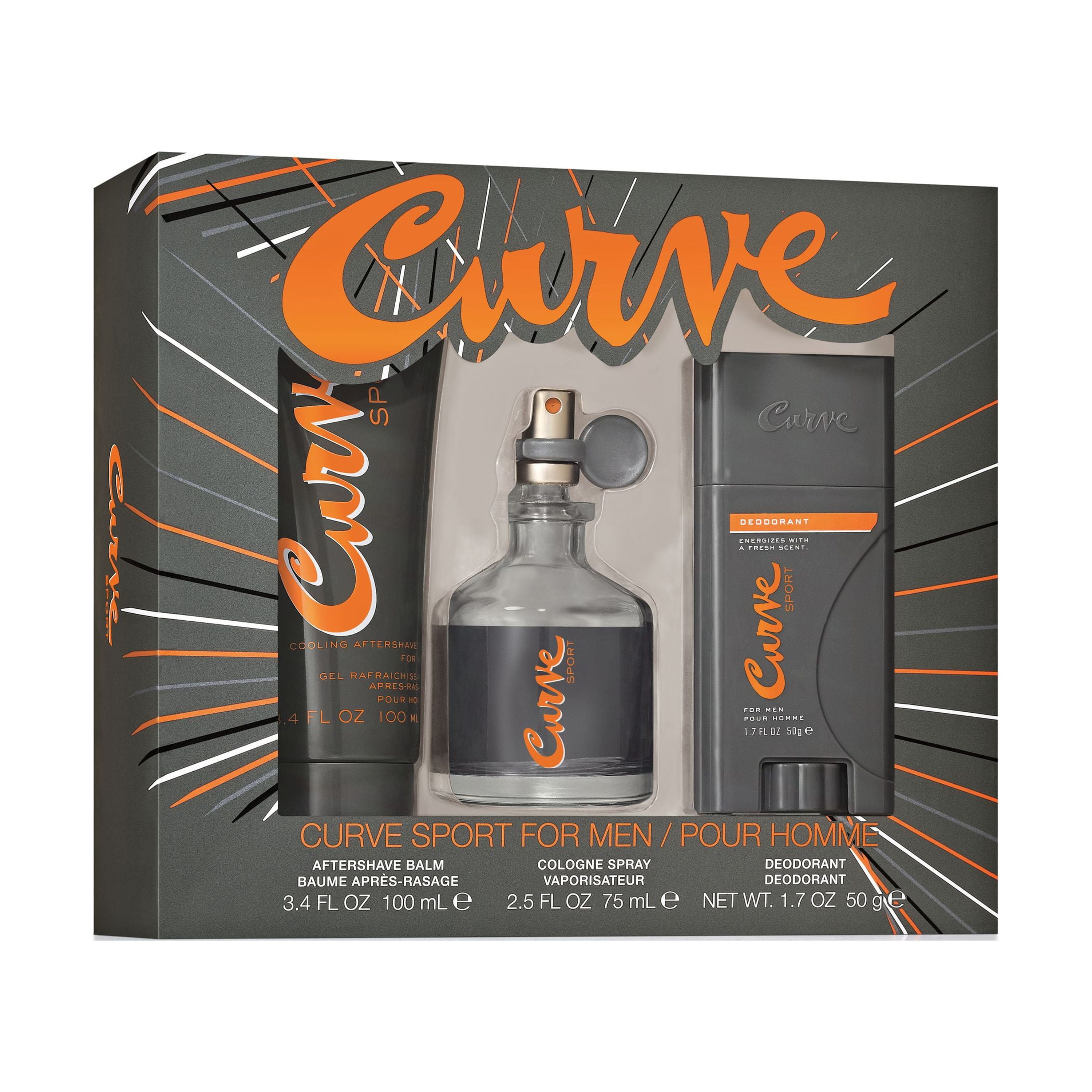 Curve Sport Cologne Gift Set for Men, 3 pc - Walmart.com