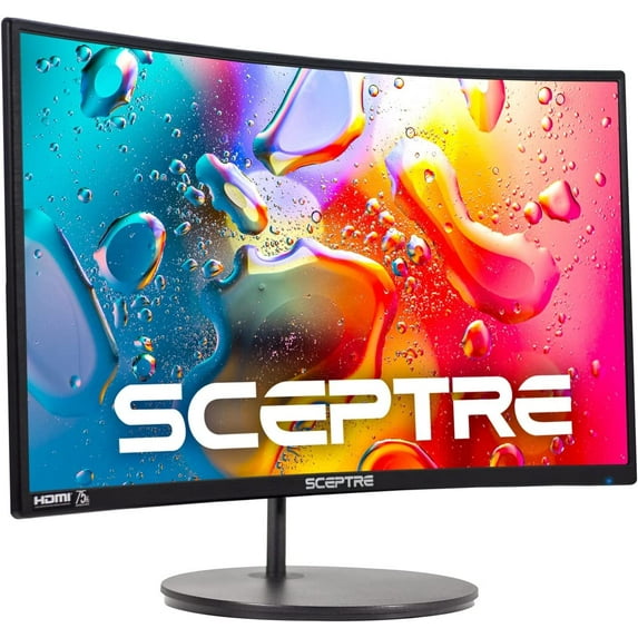Curved 24-inch Gaming Monitor 1080p R1500 98% sRGB HDMI x2 VGA Build-in ...