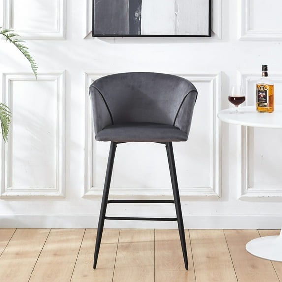 Curved Backrest Bar Stool+Ergonomic Design”-“Coffee Shop/Farmhouses+Fit ...