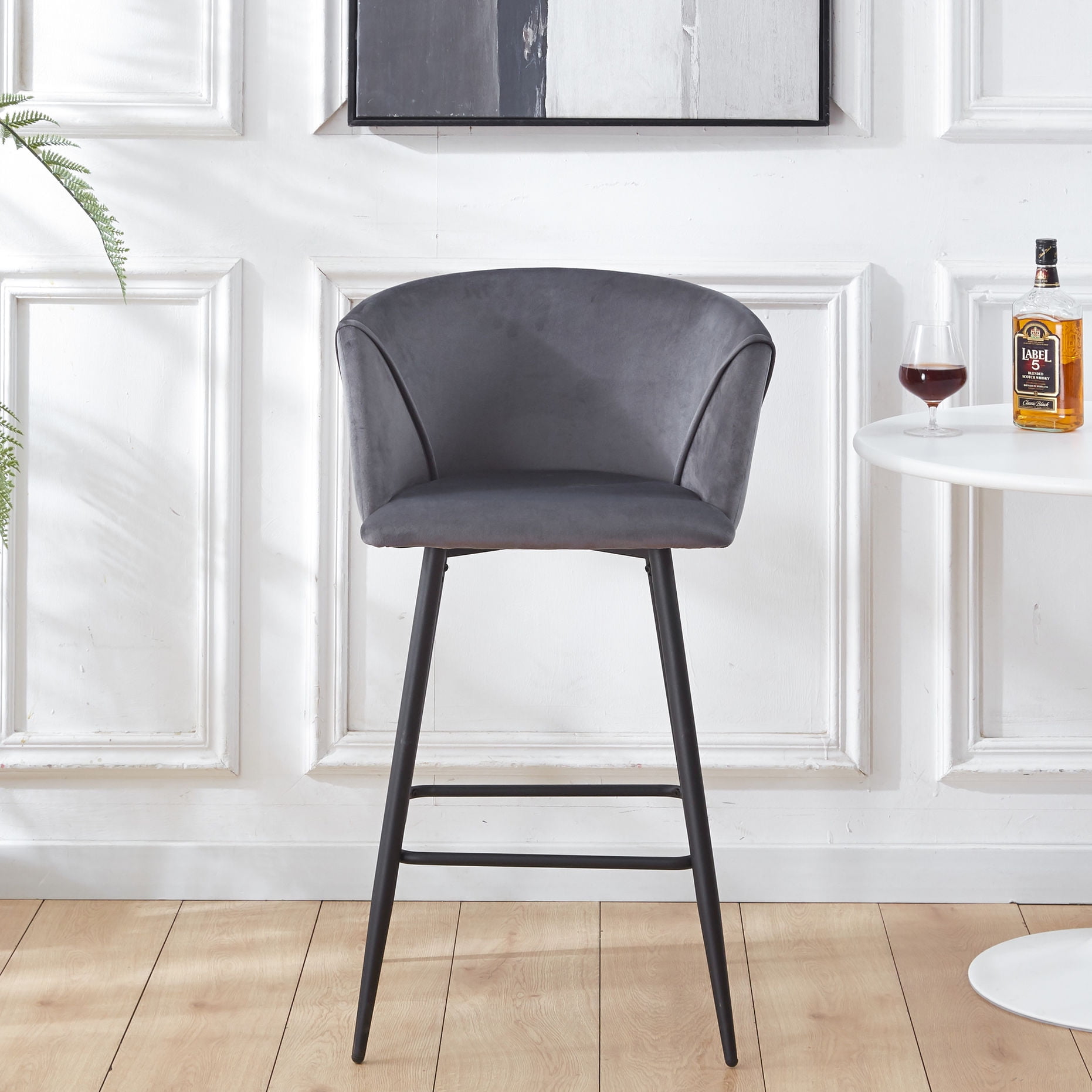 Curved Backrest for Comfort | For Kitchen Counters and Coffee Shops ...