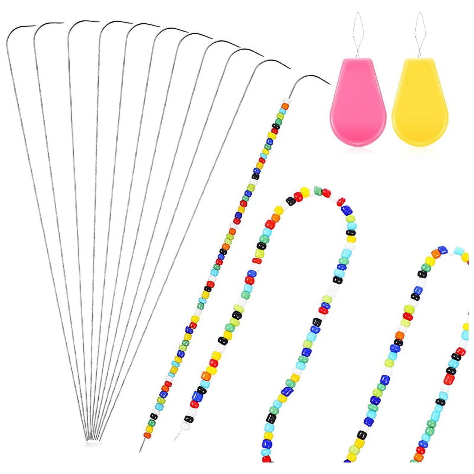 Curved Beading Needle with Bead Threader,Bead Spinner Stringing Tool ...