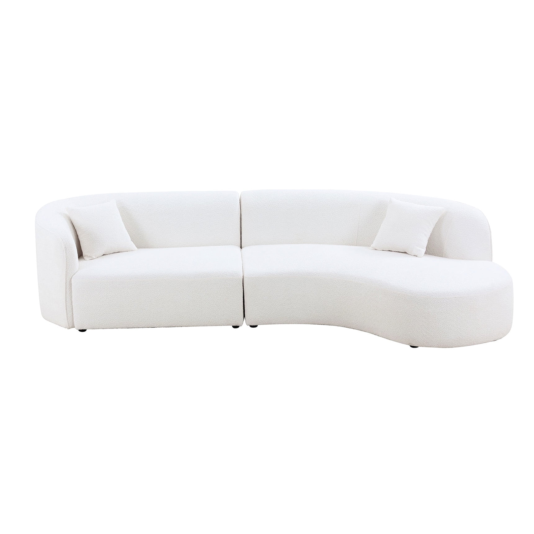 Curved Chaise Sofa - Spring Support Frame - Family Lounges - Easy ...