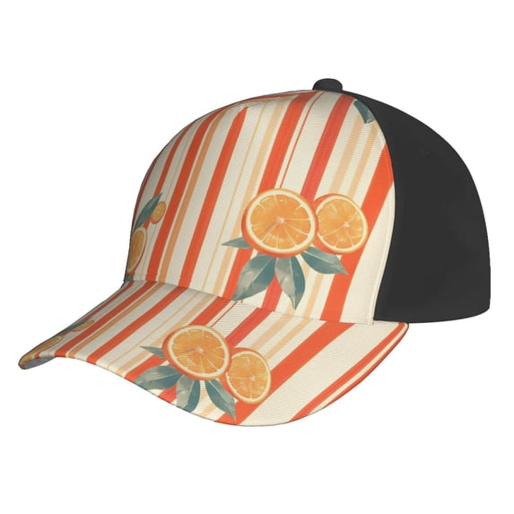 Curved Design Along The Top Of The Baseball Cap Reinforced Adjustable ...