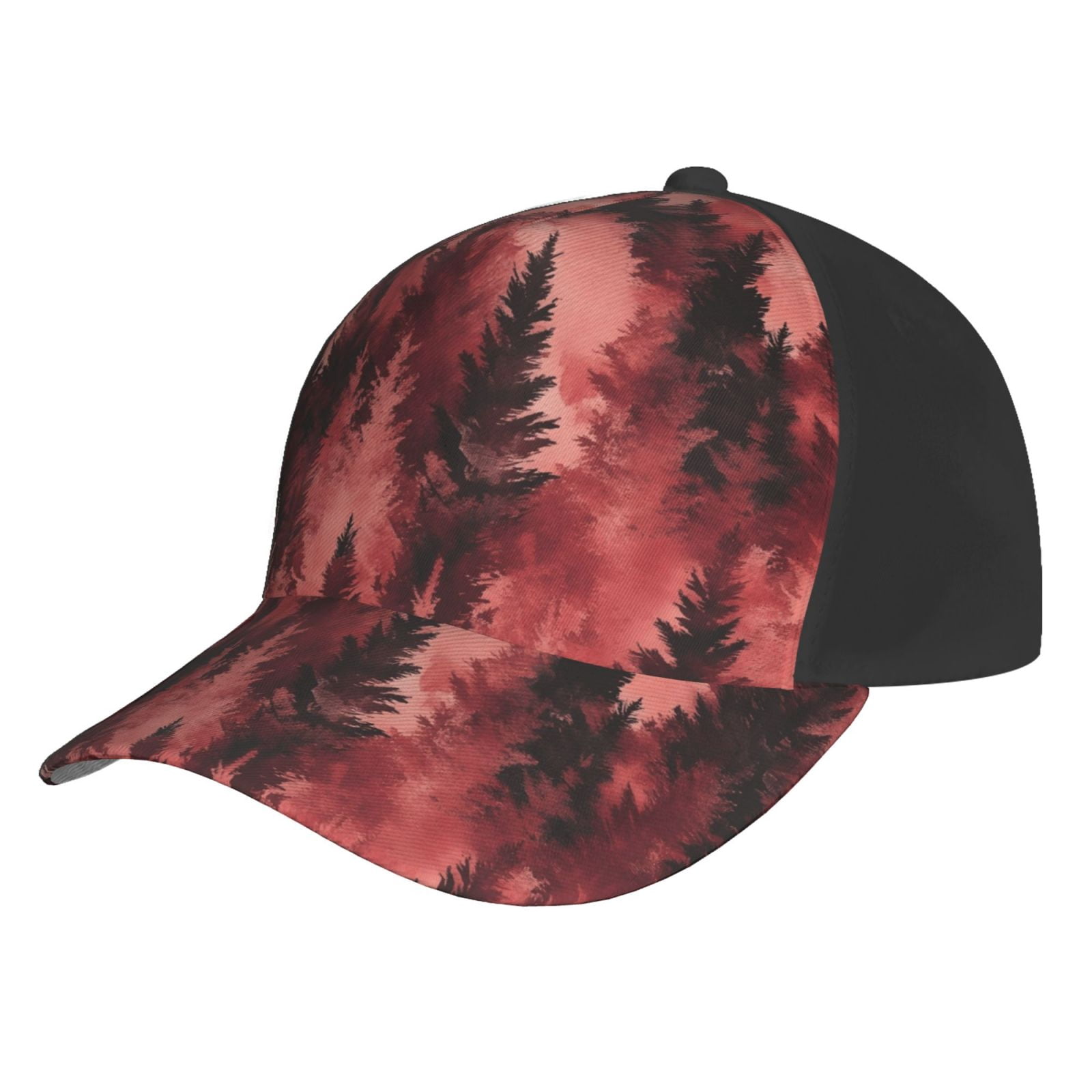 Curved Design Along The Top Of The Baseball Cap Reinforced Adjustable ...