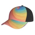 Curved Design Along The Top Of The Baseball Cap Reinforced Adjustable ...
