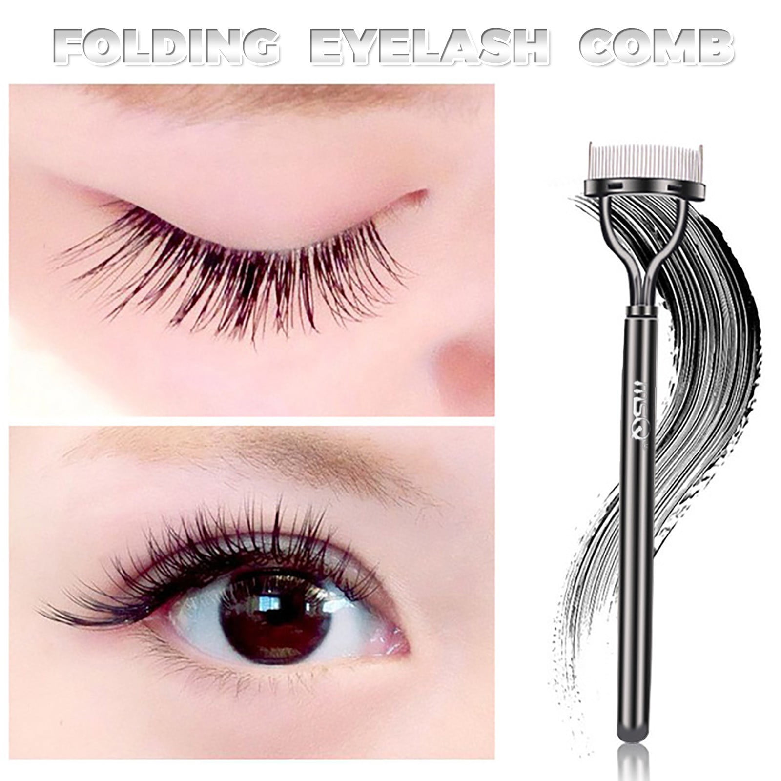 Curved Design Stainless Steel Eyelash Comb Makes Your Eyelashes Lasting ...