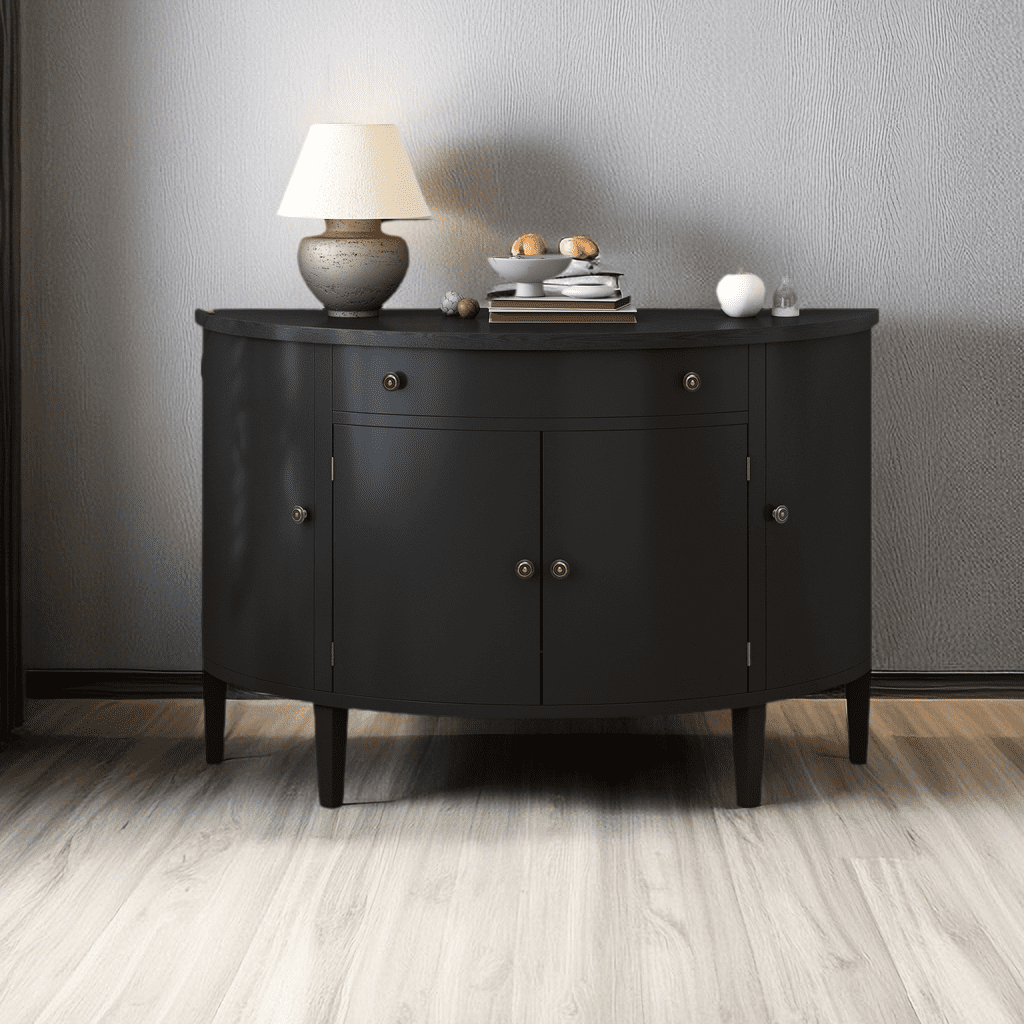 Curved Design Storage Cabinet, Made of Fraxinus Mandschuric Solid Wood ...