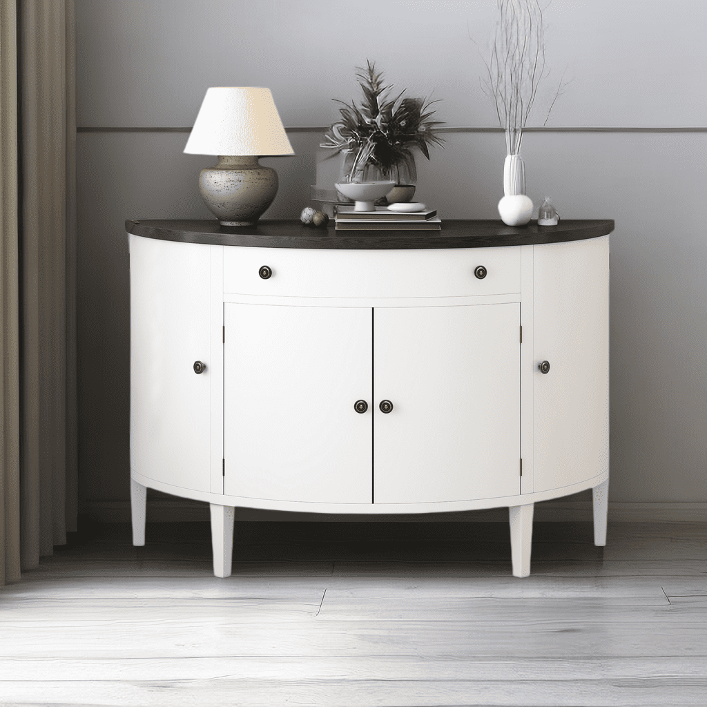 Curved Design Storage Cabinet, Made of Fraxinus Mandschuric Solid Wood ...