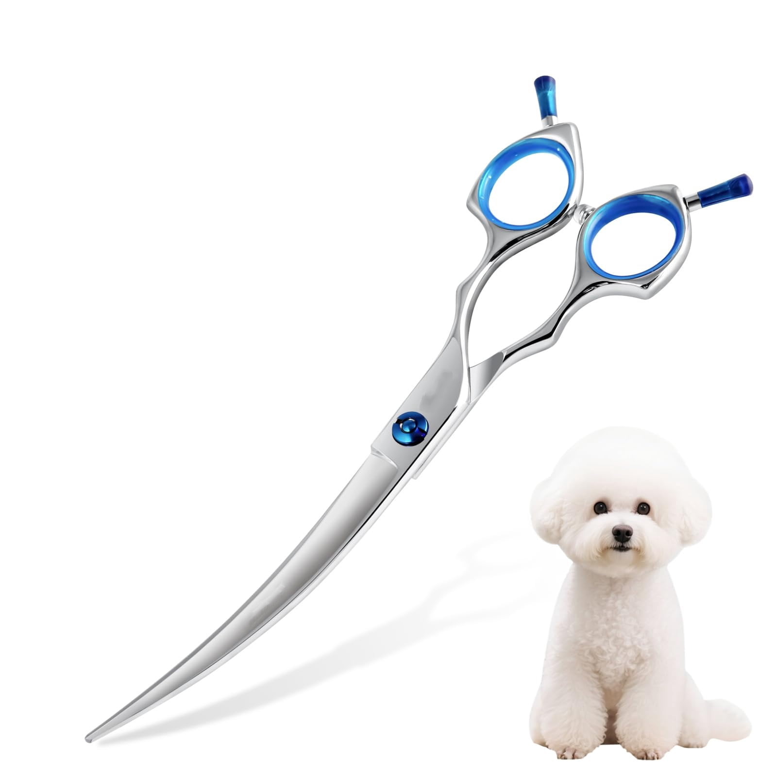 Curved Dog Grooming Scissors 7.5 in Curve Shears for Pet Dogs Cat Japan ...