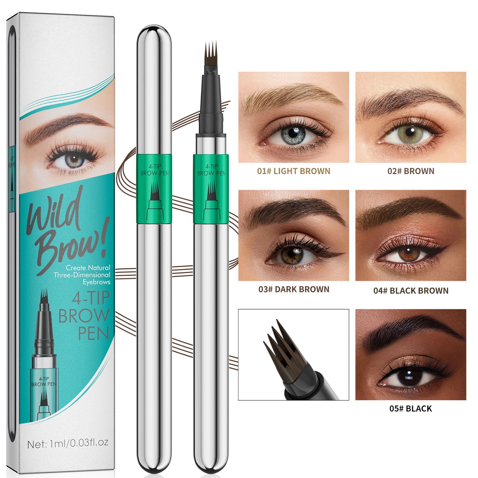 Curved Eyebrow Pen Microblading Eyebrow Pencil, Eyebrow Pen with an ...