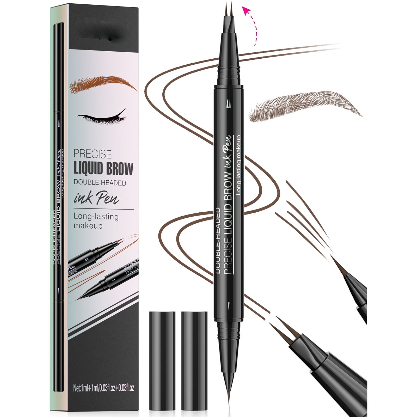 Curved Eyebrow Pencil Eyebrow Pencil 2 In 1 Eyebrow Pen Ended ...
