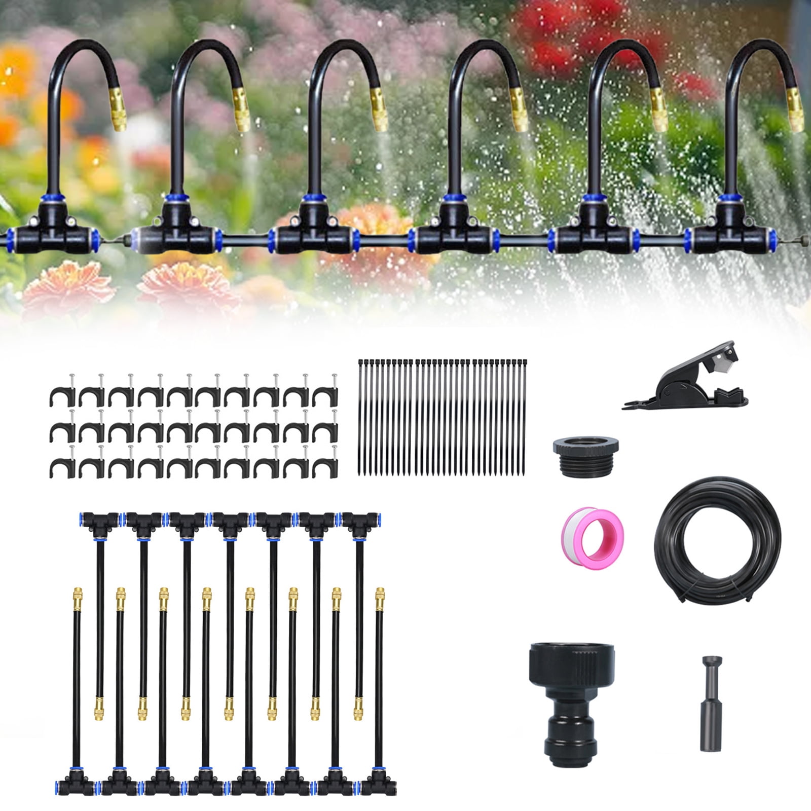 Curved Garden Automatic Irrigation System, Adjustable Bendable Nozzle ...