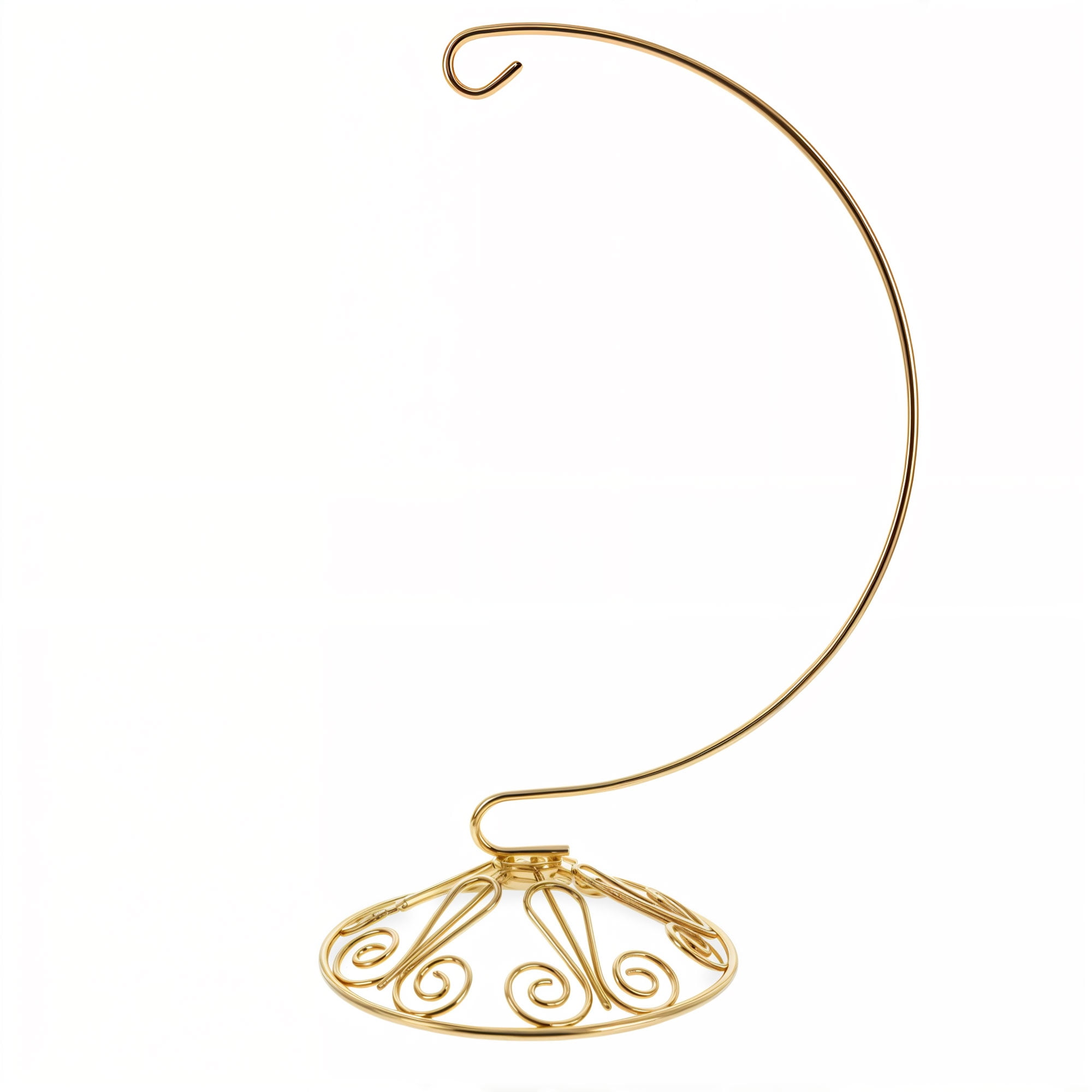 Curved Gold Wire Swirl Base Ornament Stand Display 8.75 Inches (Taiwan ...