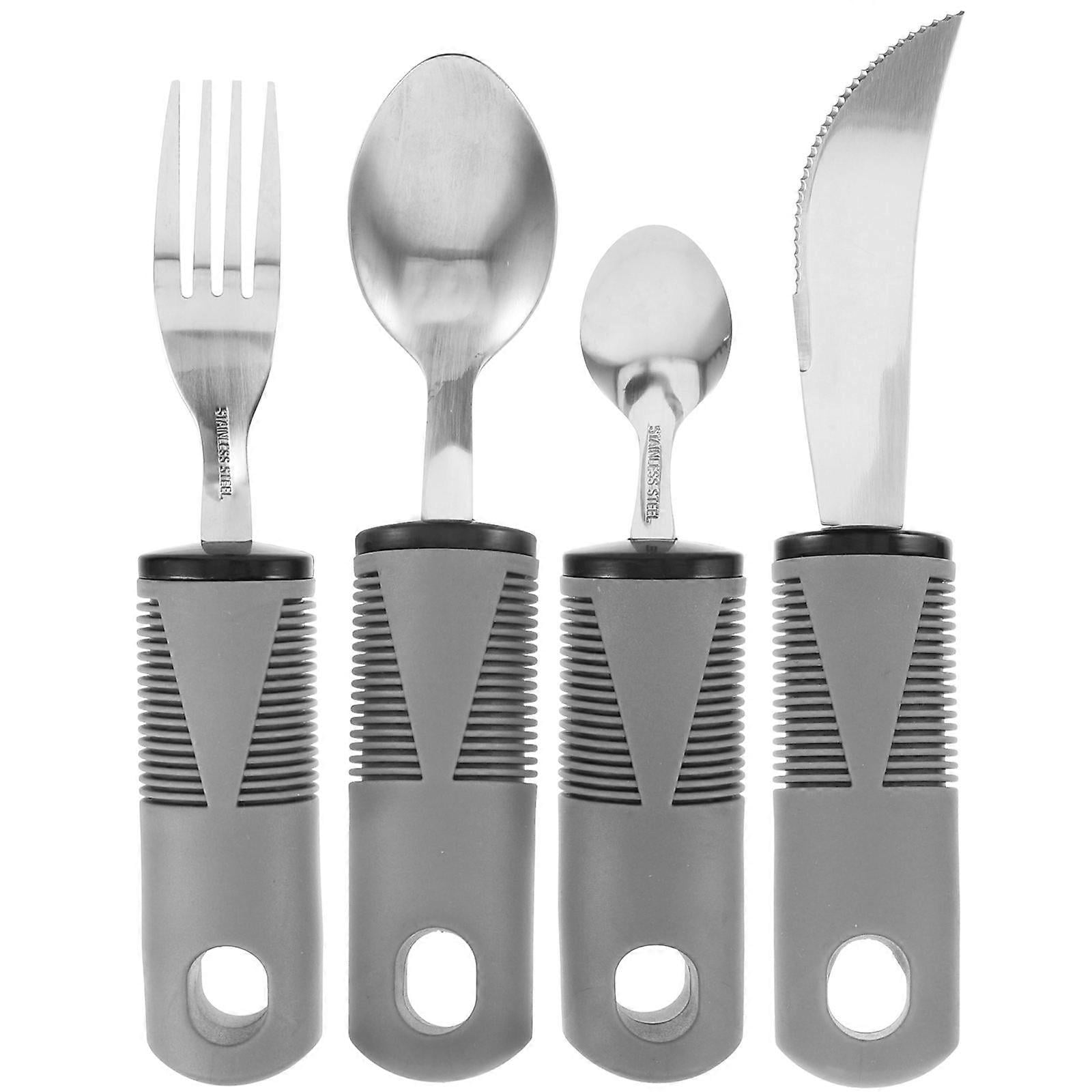 Curved Handle Adaptive Utensils For Patients Offering Easy To Clean Use ...