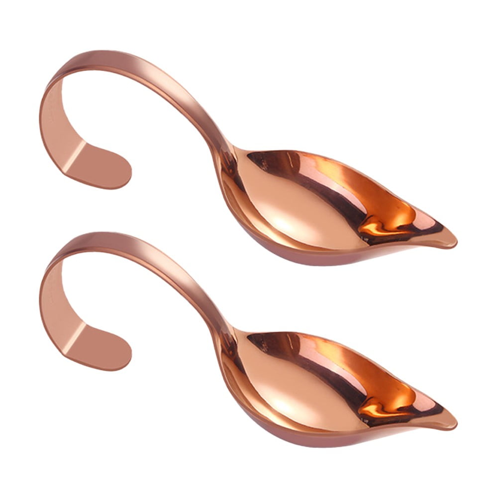 Curved Handle Stainless Steel Sauce Spoons Set of 2 - Precision Pouring ...