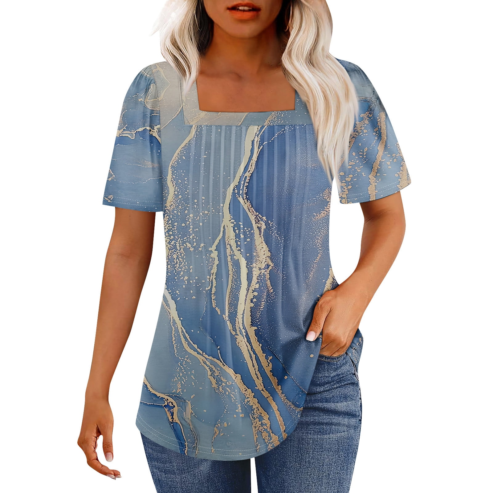 Curved Hem Tops for Women - Walmart.com