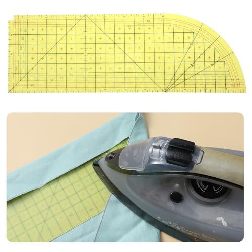 Curved Hot Ironing Ruler for Sewing,12 x 4 Inch Hot Hem Ruler for ...
