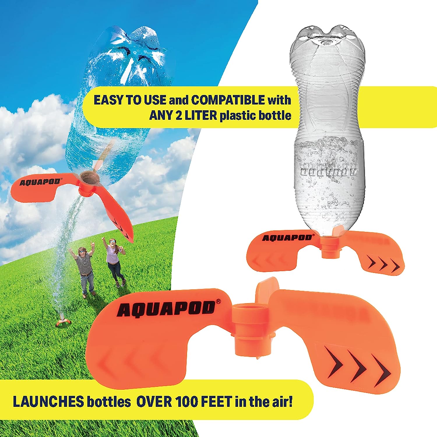 Curved Launcher Fins (2 pk)- Spirals in Air/ Helicopters to Ground- Fun ...