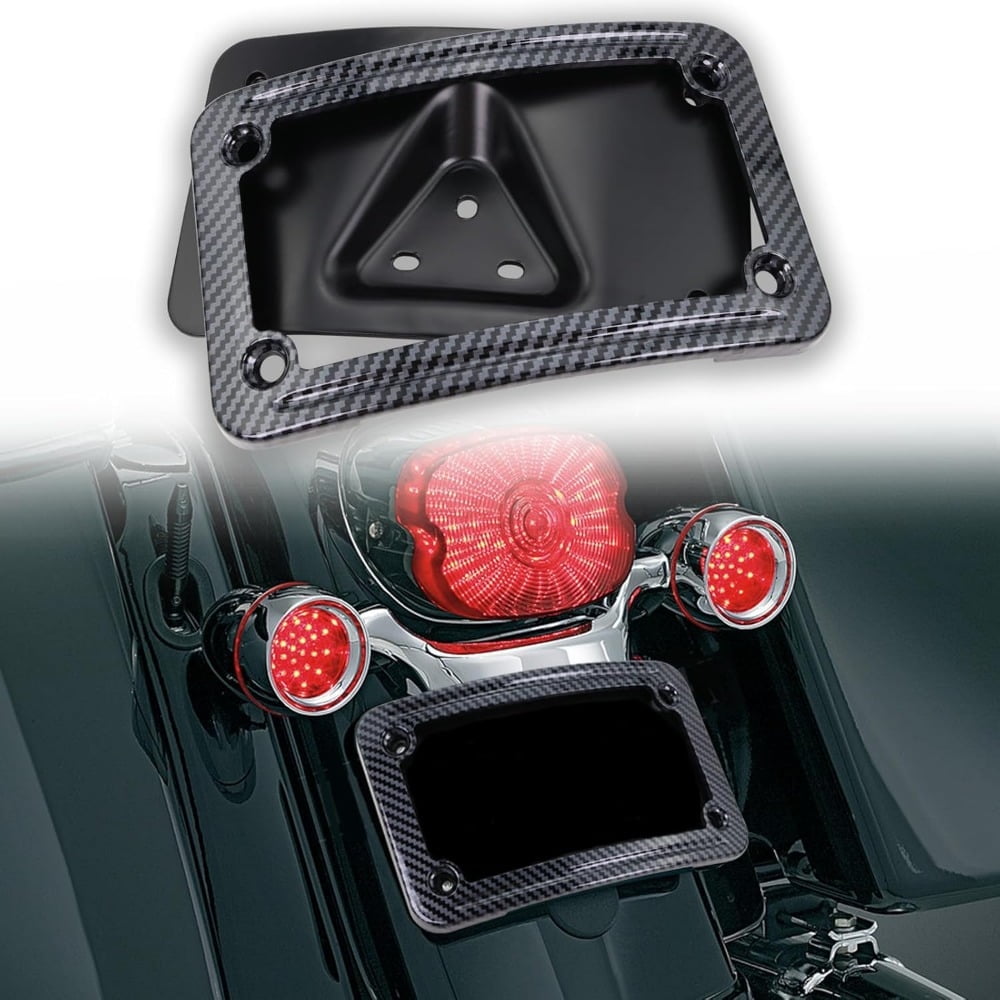 Curved Laydown License Plate Mount with Frame Harley Davidson License ...