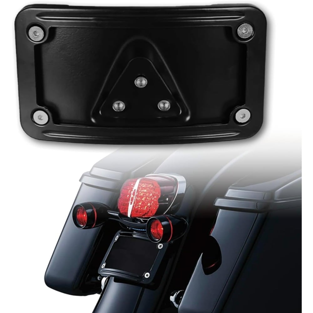 Curved Laydown License Plate Mount with Frame Harley Davidson License ...