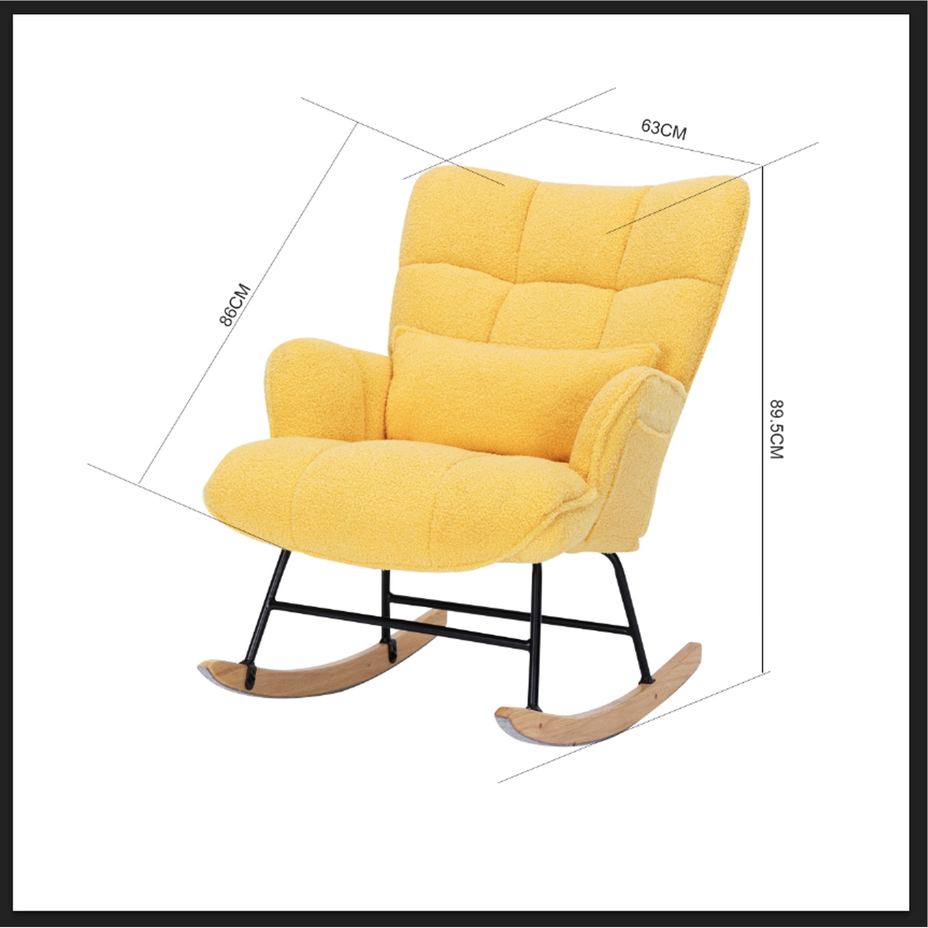 Curved Leg - pad Design | Rocking Chair for Floor - Protection | Stable ...